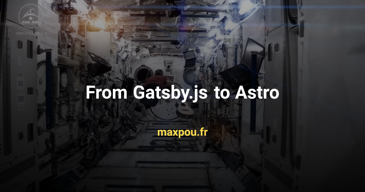 From Gatsby.js to Astro